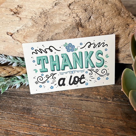 Office | 32 Mix Match Thank You Cards For Orders 30 Pack Green Thanks A ...